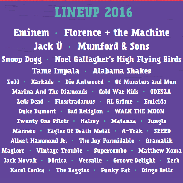 Lollapalooza Brasil 2016: confira o line-up completo - Agenda Metal